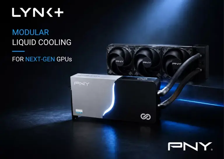 PNY RTX 5090 featuring modular LYNK+ AIO connect system spotted at Computex