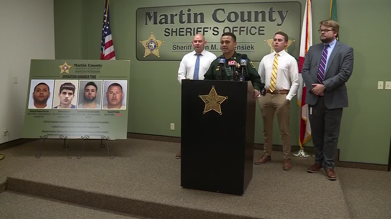 Martin County Sheriff's Office announces arrests in hardware store thefts