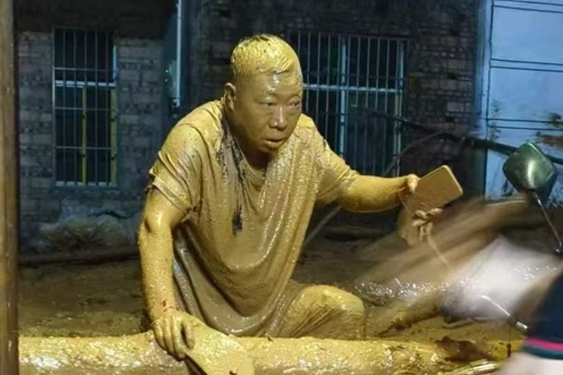 Filthy hero labelled 'Mud Buddha' after saving village from dramatic ...