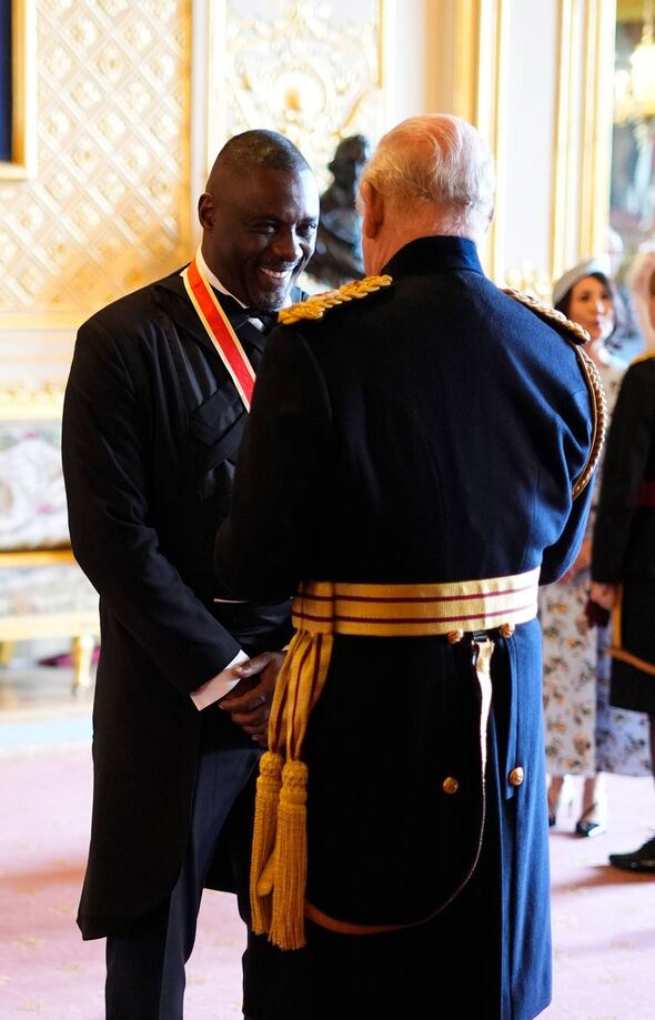 Idris Elba knighted by King Charles as he's joined by his wife at ...