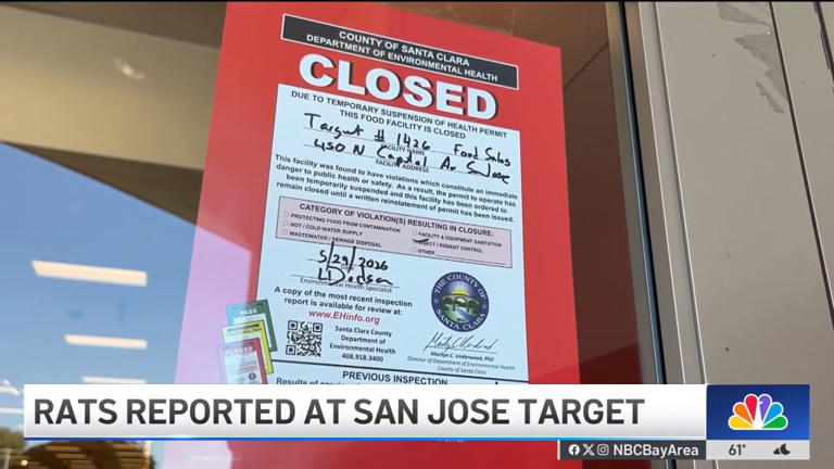 Grocery department at Bay Area Target partially closed due to rat ...
