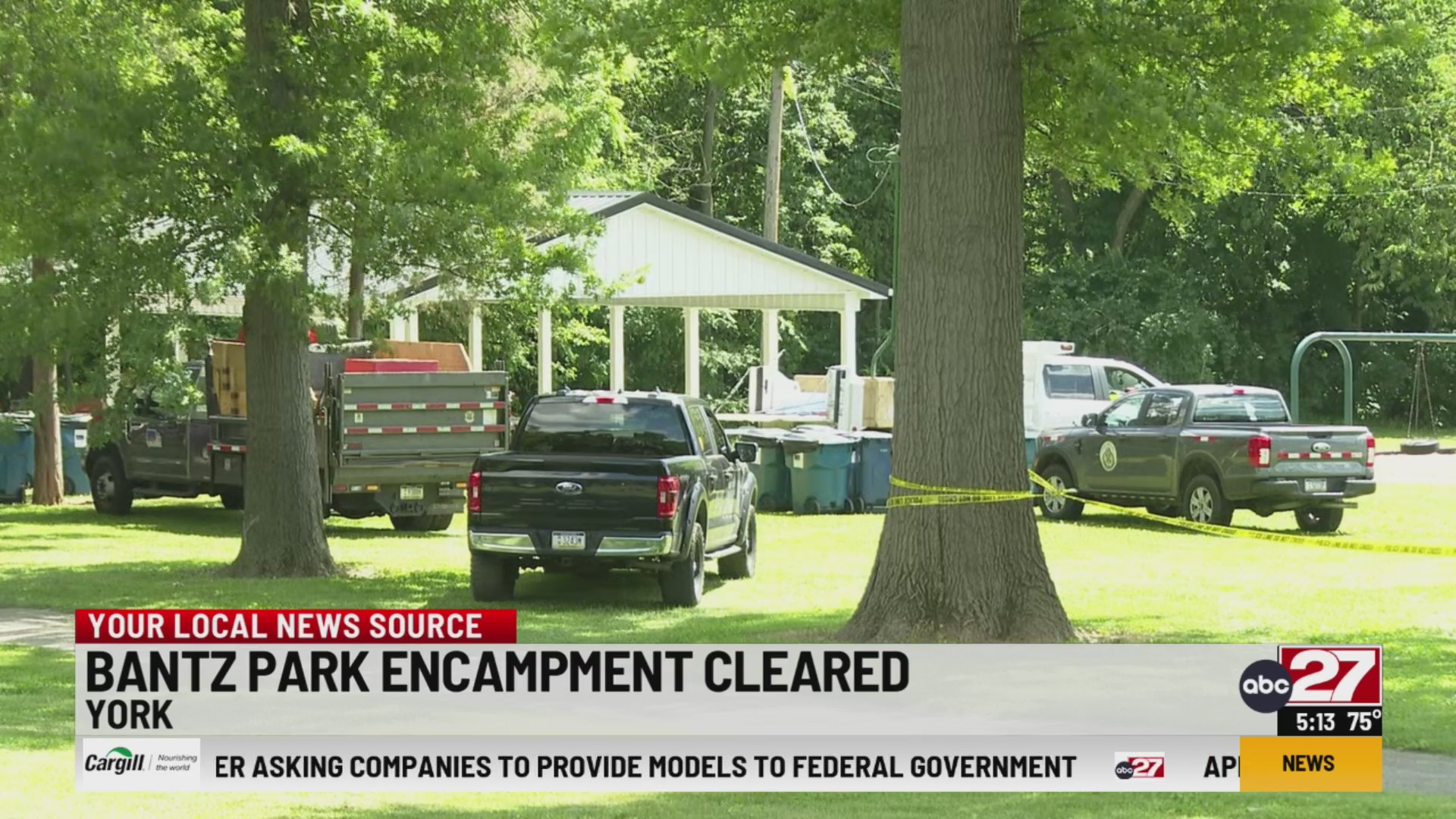 York clears Bantz Park homeless encampment