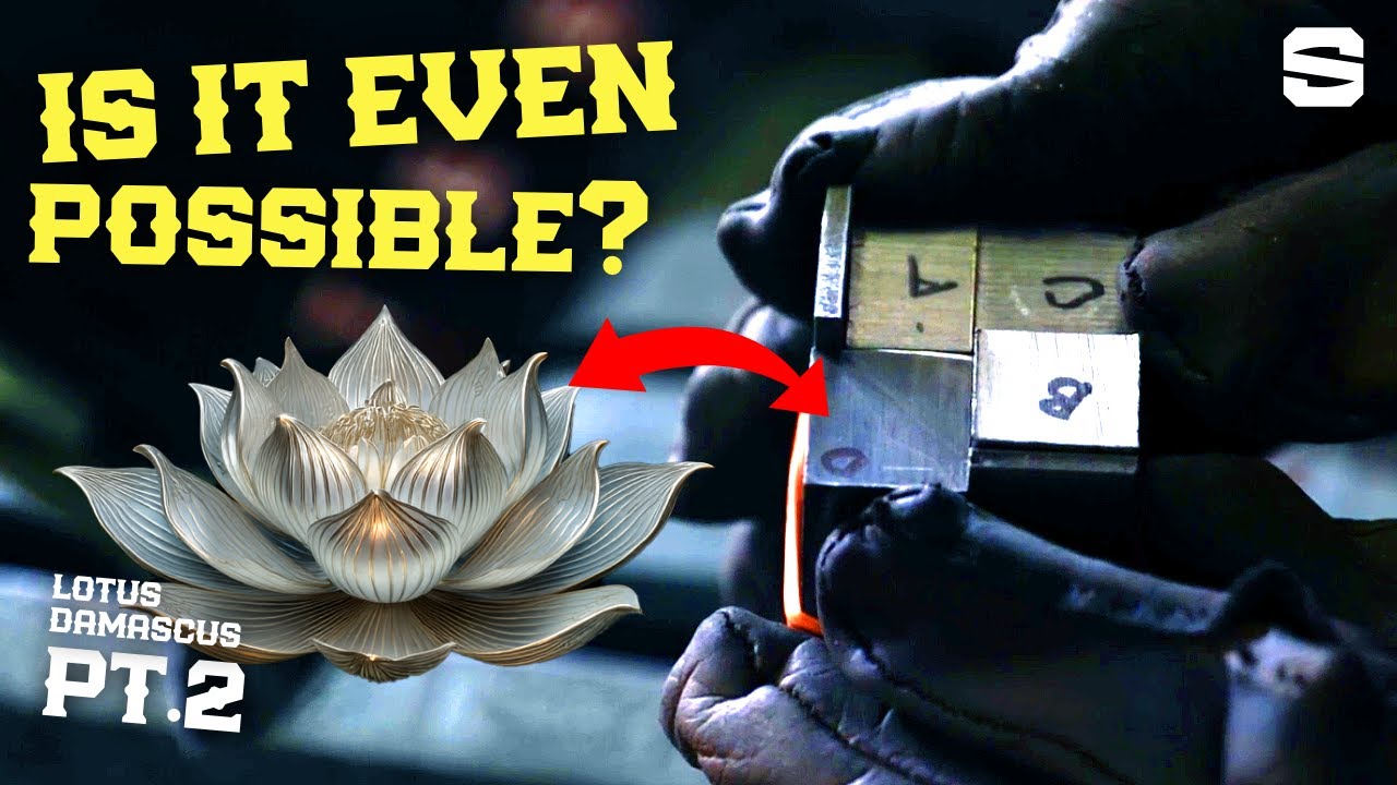 Forging a lotus flower damascus