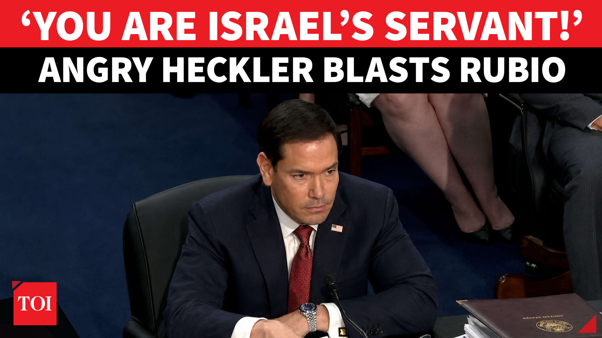 ‘Stop backing Israel’s genocide’: Screaming heckler goes nuclear on ...