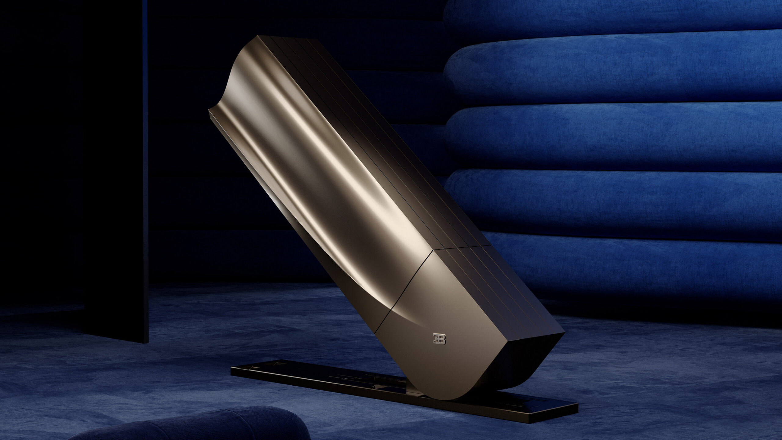 Bugatti’s 137-inch TV disappears into a sideboard in 45 seconds