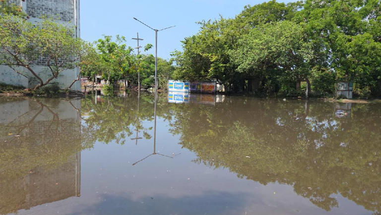 Lluvias en Veracruz dejan socavones, daños en escuelas y dos muertos