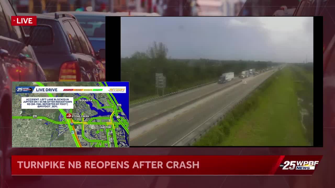 First responders at scene of vehicle crash on Florida's Turnpike in ...