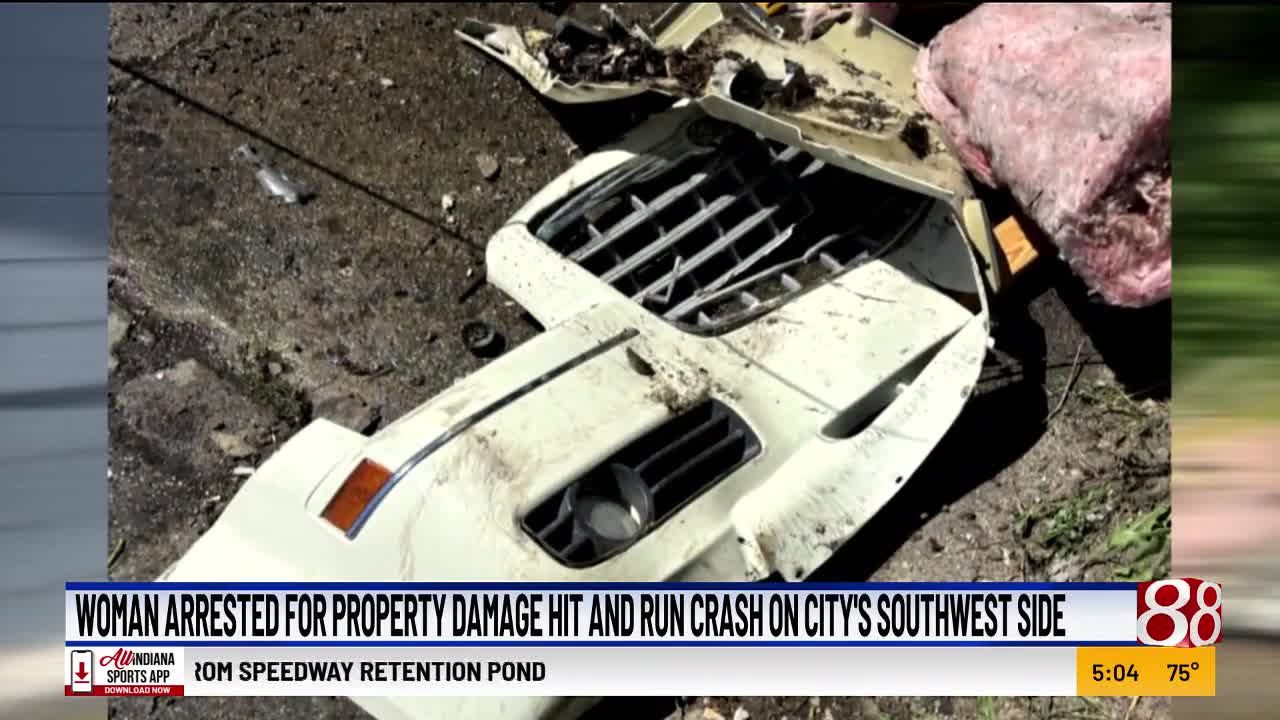 IMPD arrests woman who crashed car into home, then fleeding