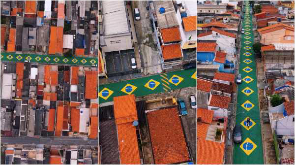 Vizinhos pintam rua inteira em SP com bandeiras do Brasil e mantêm ...