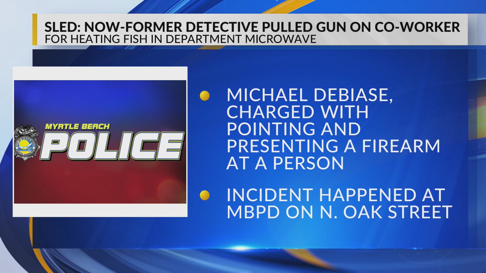 Now-former Myrtle Beach detective pulled gun on co-worker for heating ...