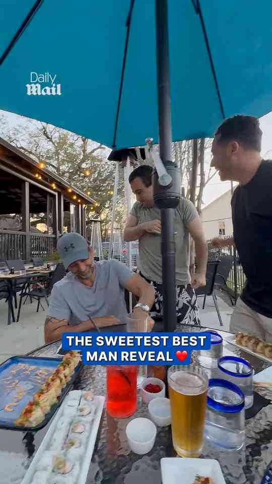 Autistic man’s joyful reaction to best man surprise melts hearts