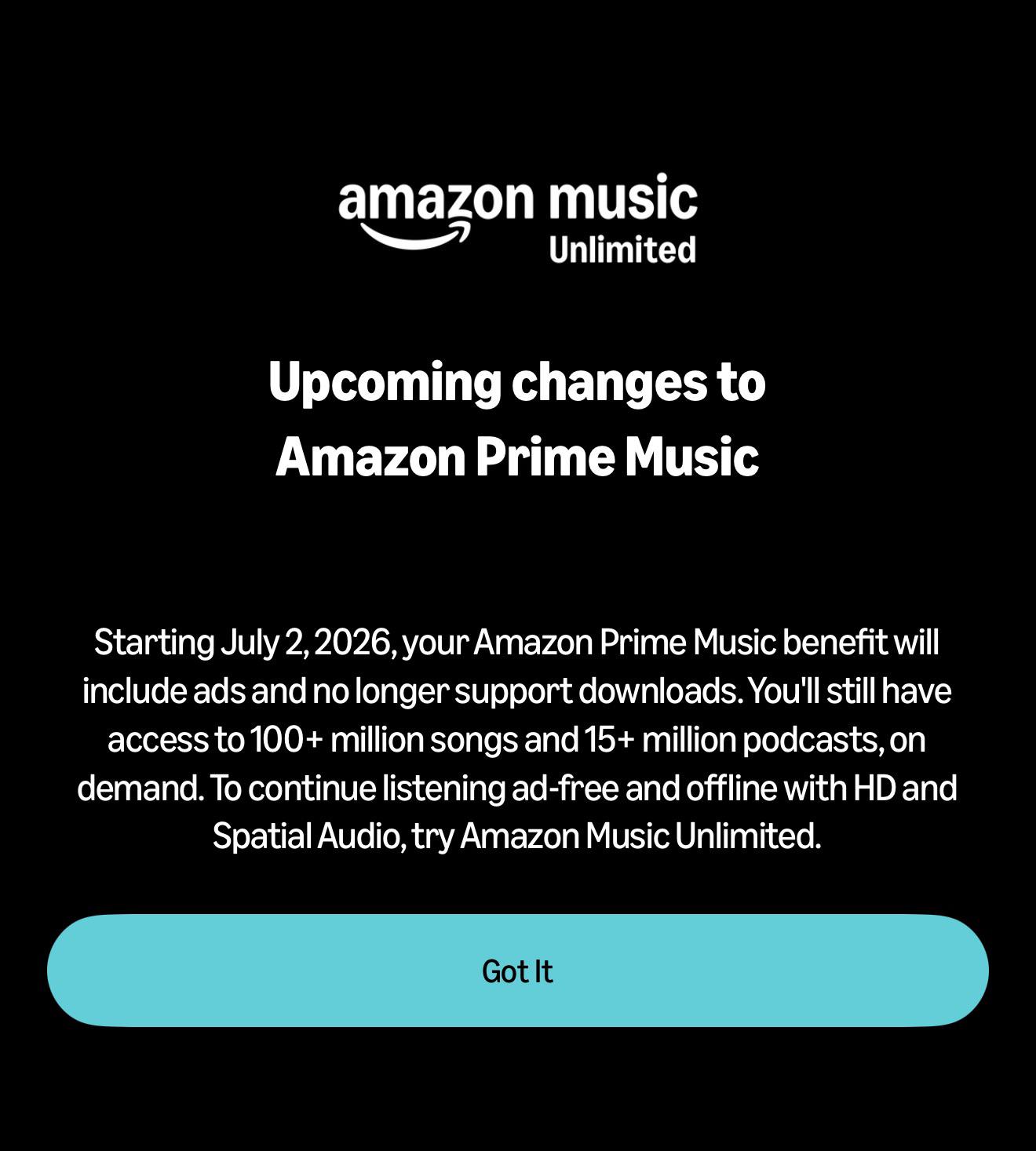 Amazon further erodes Prime perks by sliding ads into Prime Music