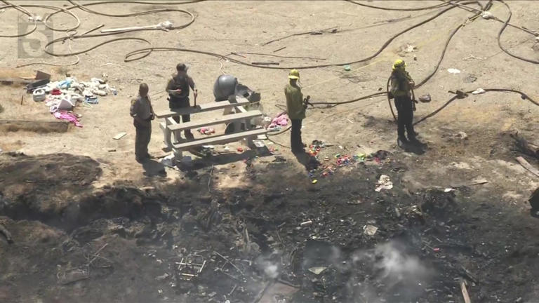 1 person found dead at scene of brush fire in Lancaster