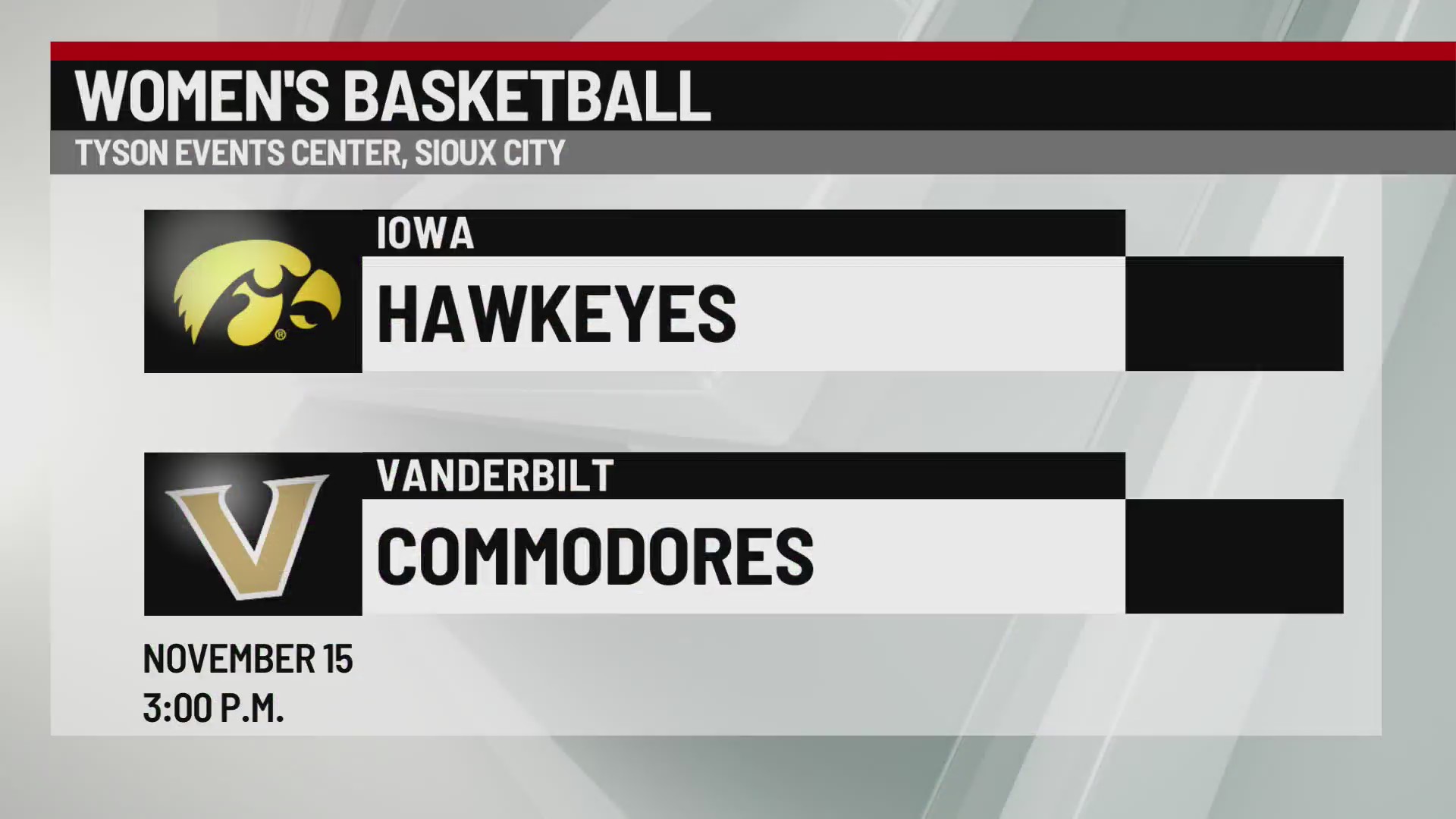 Hawkeyes to play Vanderbilt in November women's basketball game in ...