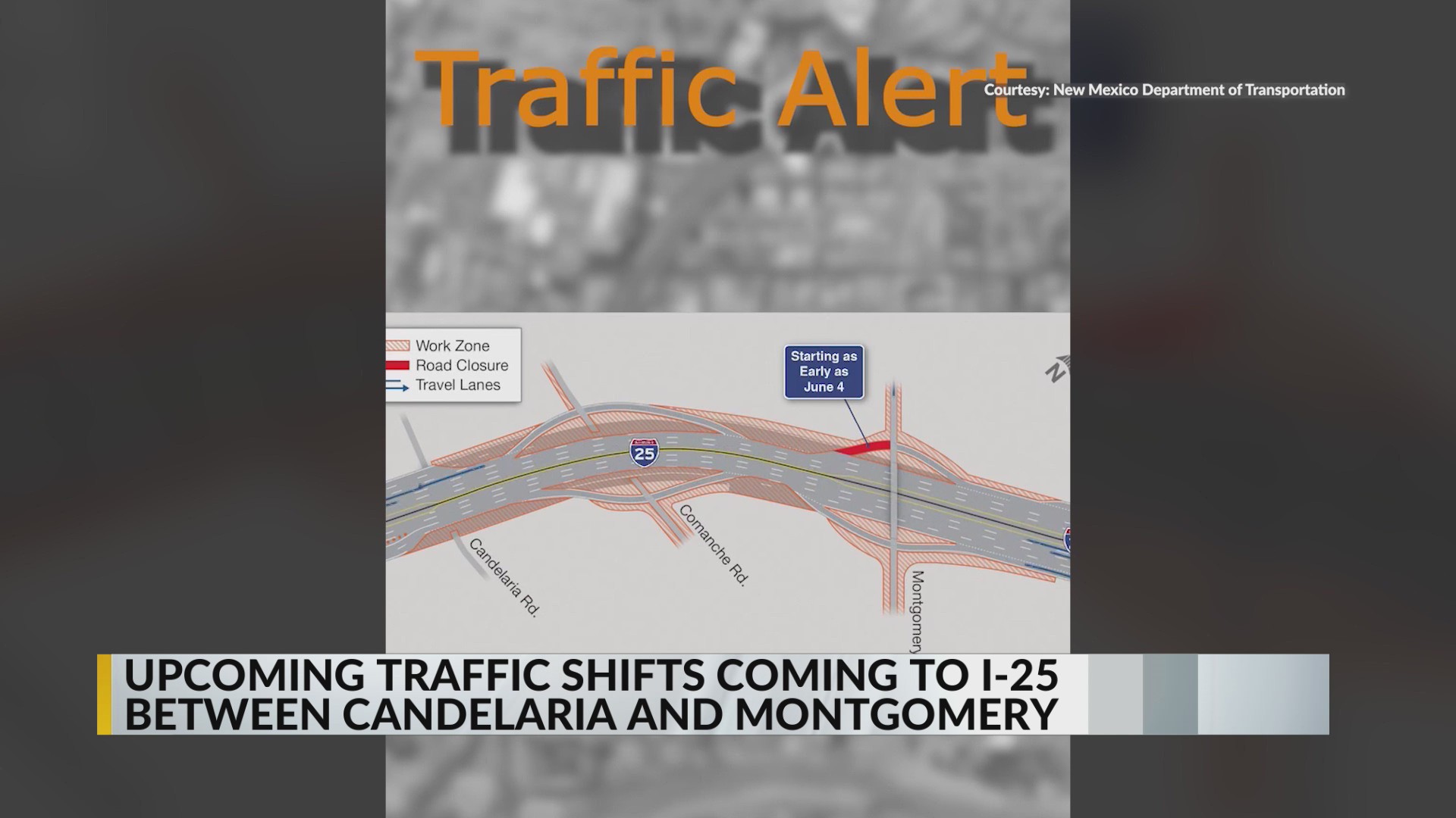 New traffic pattern coming to I-25 near Candelaria, Montgomery in ...