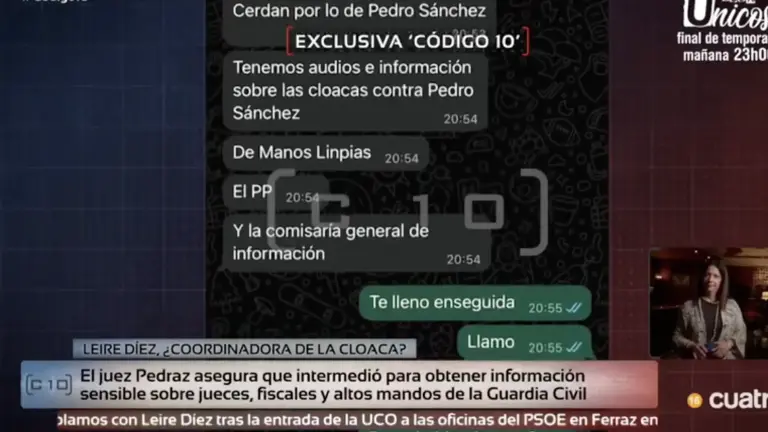 Los mensajes que unen a Leire Díez con Santos Cerdán y ponen fecha al ...