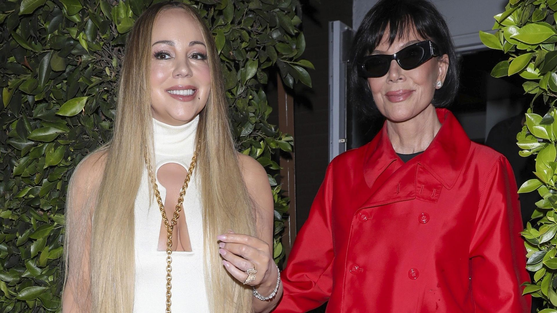 Mariah Carey wows in chic gown with dramatic keyhole cutout as Kris ...