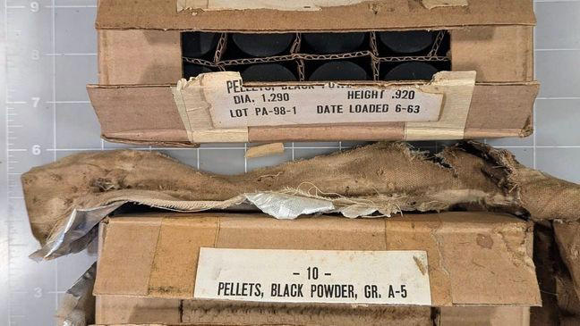 Tri-state bomb squad disposes of 'black powder pellets' used for naval ...