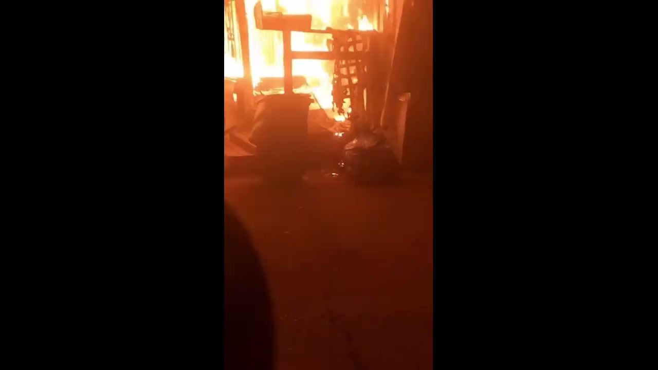 Firefighters battle fast-moving inferno