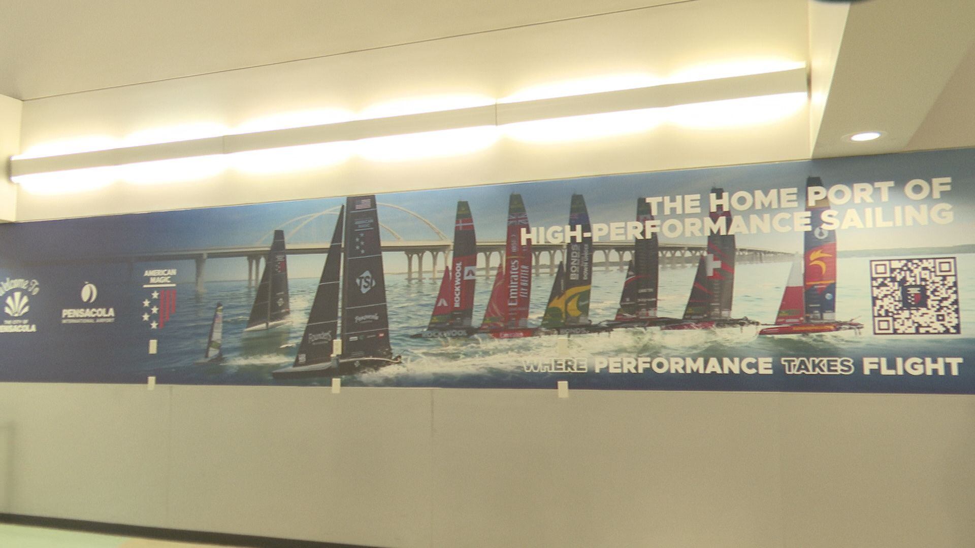American Magic unveils mural at Pensacola International Airport
