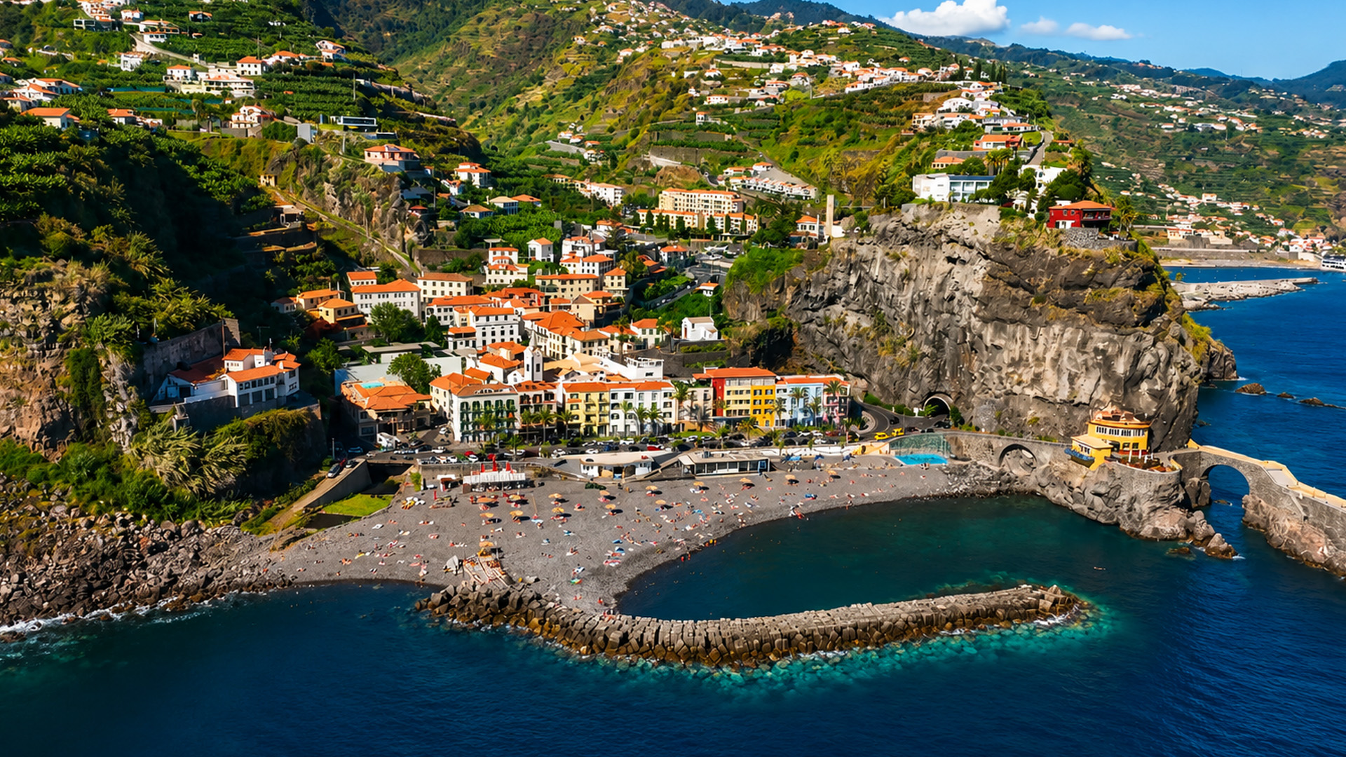 Why do people build towns on these slopes?