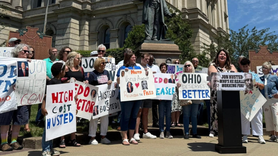 Protesters gather outside Jefferson County Courthouse over Epstein ...