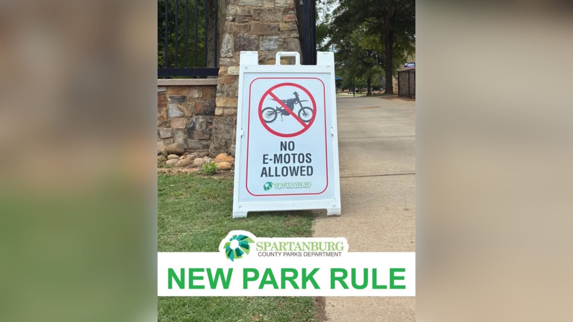 Spartanburg Parks bans e-motos at 2 parks citing damage, safety concerns