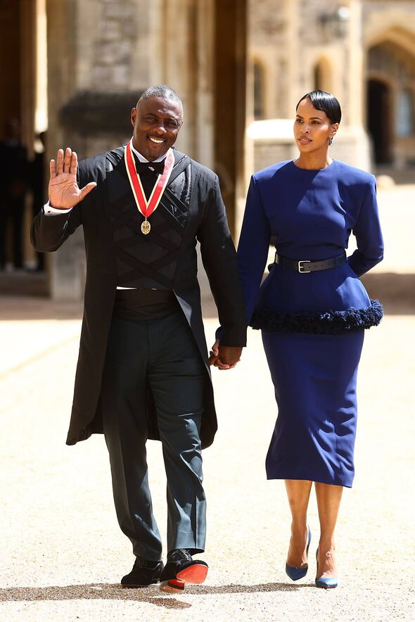 Idris Elba knighted by King Charles as he's joined by his wife at ...