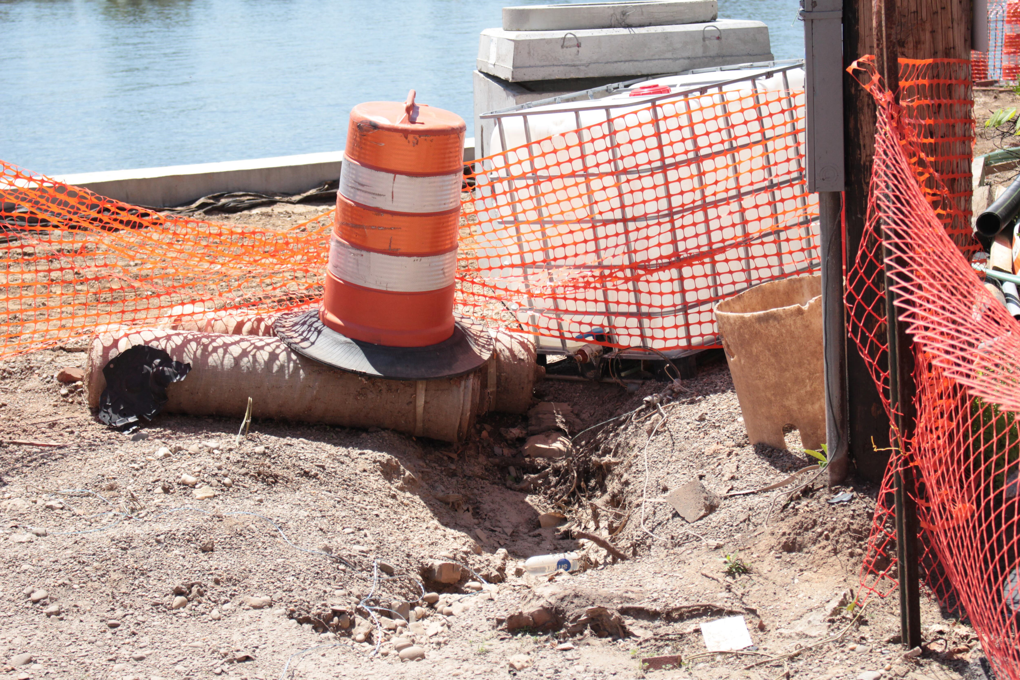 Sinkhole emerges near Front and Green streets in Marietta