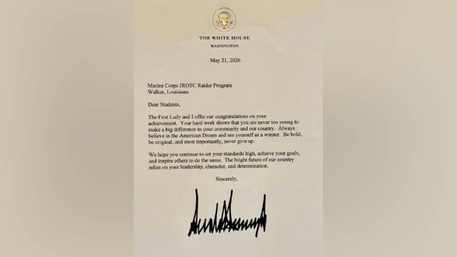 Walker JROTC team gets congratulatory letter from President Trump