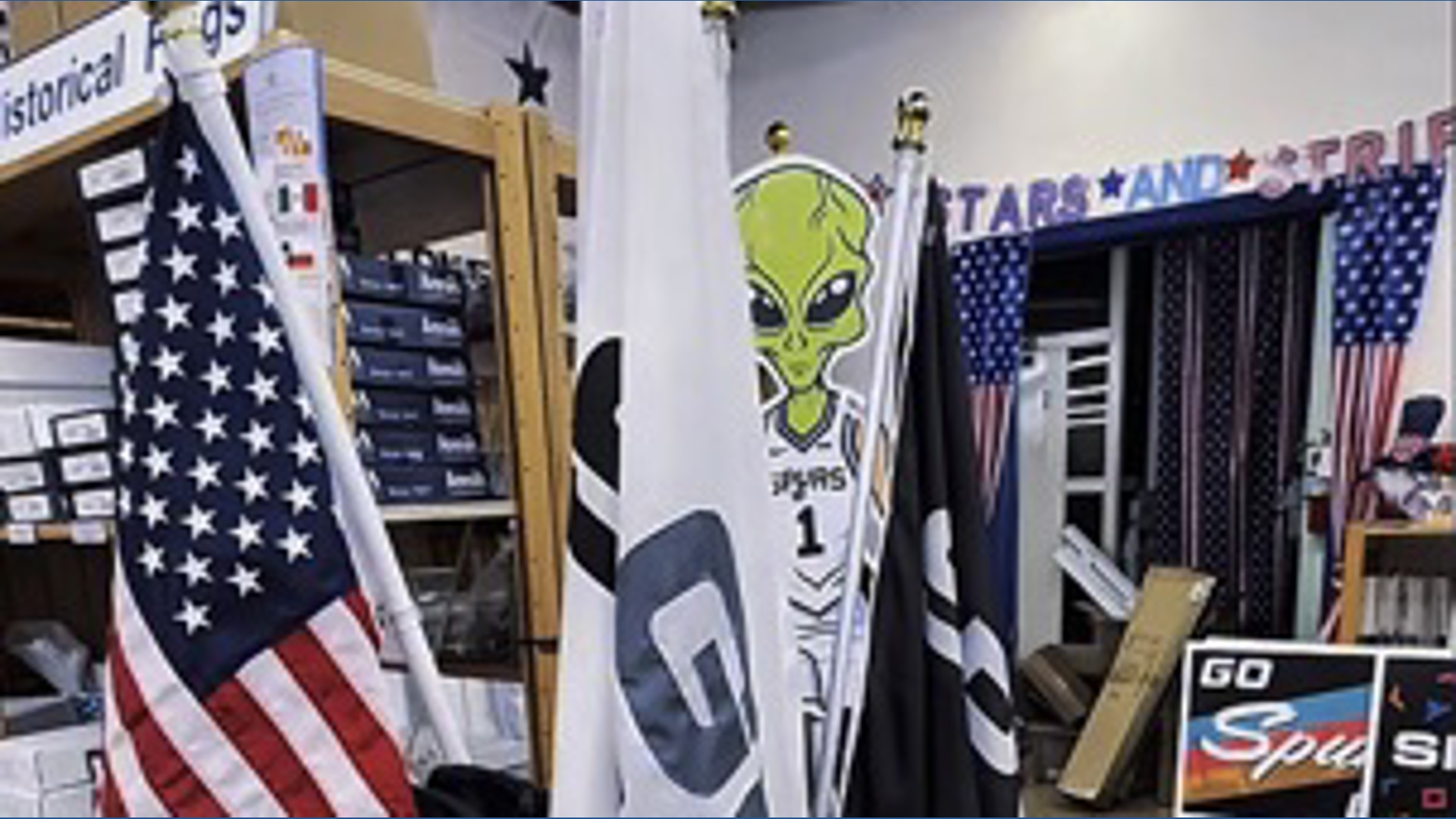 Spurs flags and signs for sale