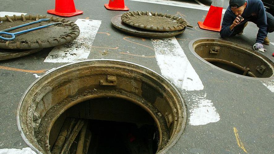 New York police investigate videos of men emerging from city's sewer system