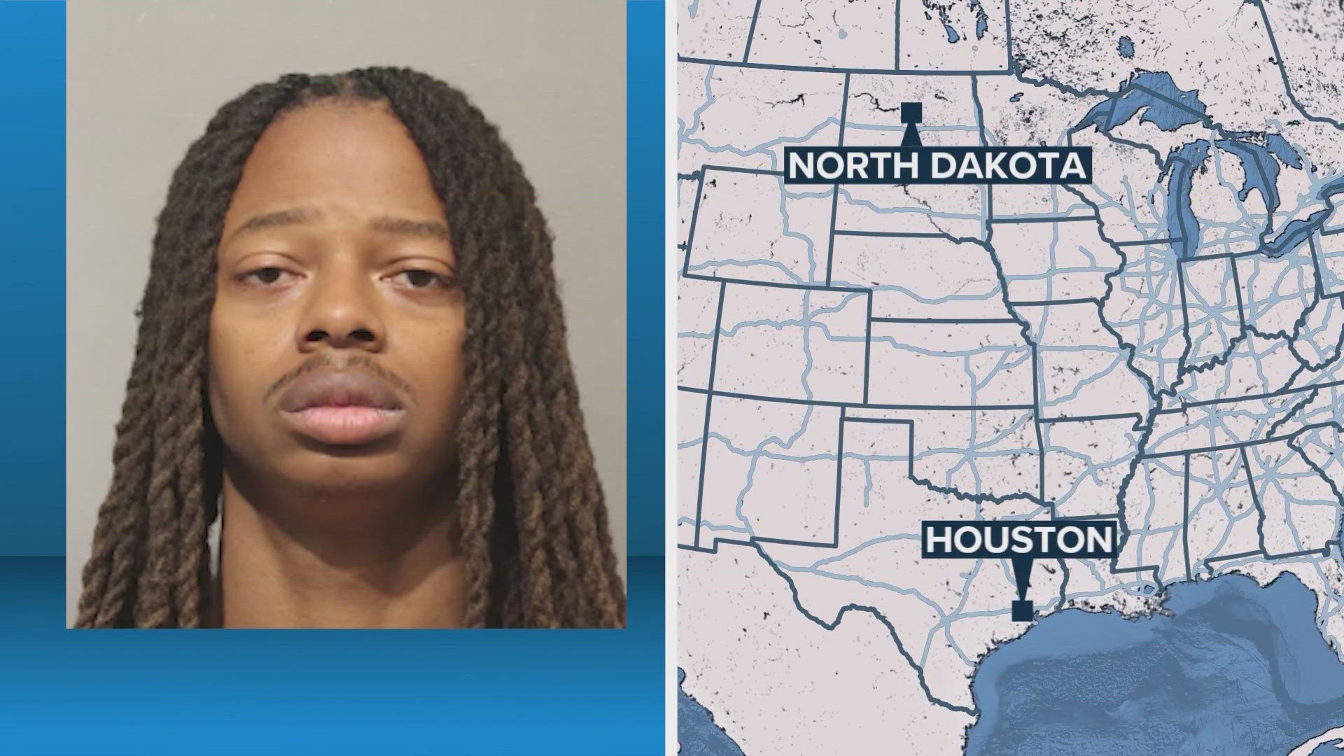 Houston bank robbery suspect arrested in North Dakota, FBI says