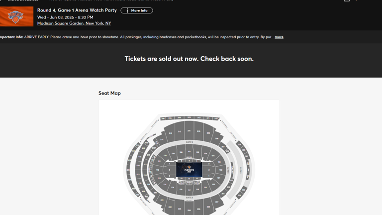 Knicks Game 1 watch party at MSG sold out in 1 hour: List of other ...