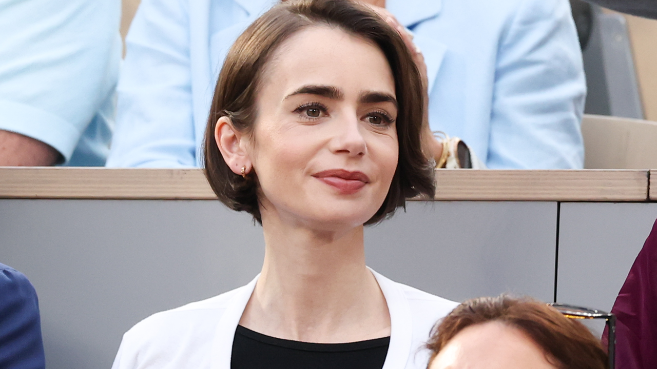 An anti-tennis shoe trend scores Lily Collins's 2026 French Open ...