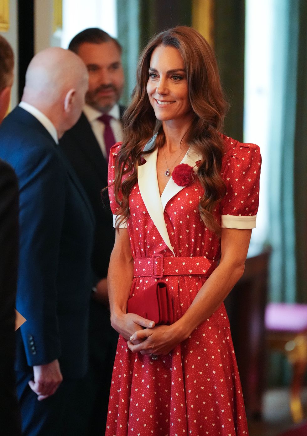 Princess of Wales looks radiant in red as she joins King and Queen for ...