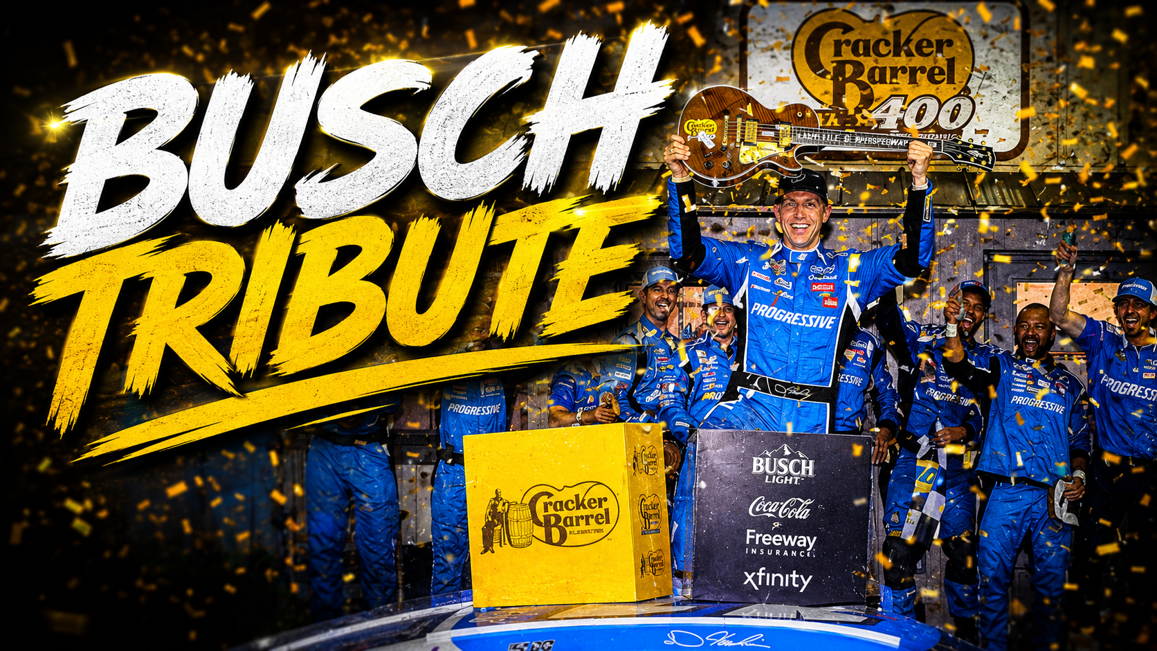 Denny Hamlin wins at Nashville, honors Kyle Busch with signature ...