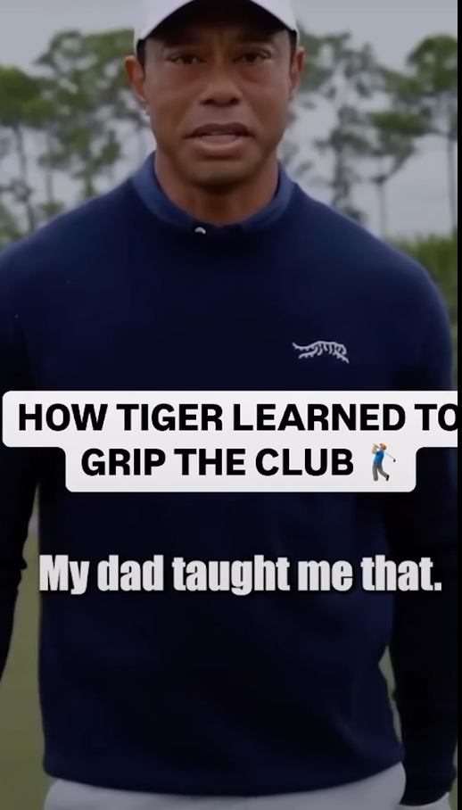 How Tiger Woods learned to grip a golf club as a kid