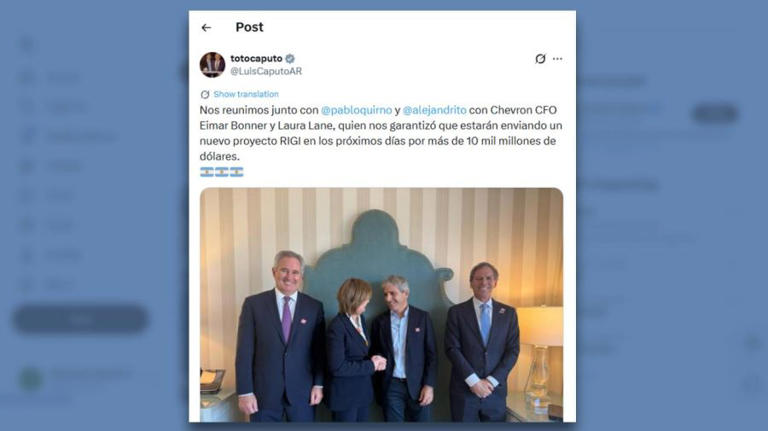 Megainversión: Chevron presentó un pedido de ingreso al RIGI en Vaca ...