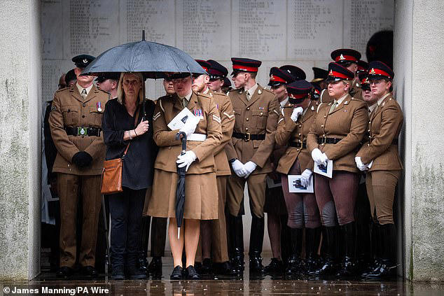 Mourners honour female soldier at funeral after she was thrown from ...