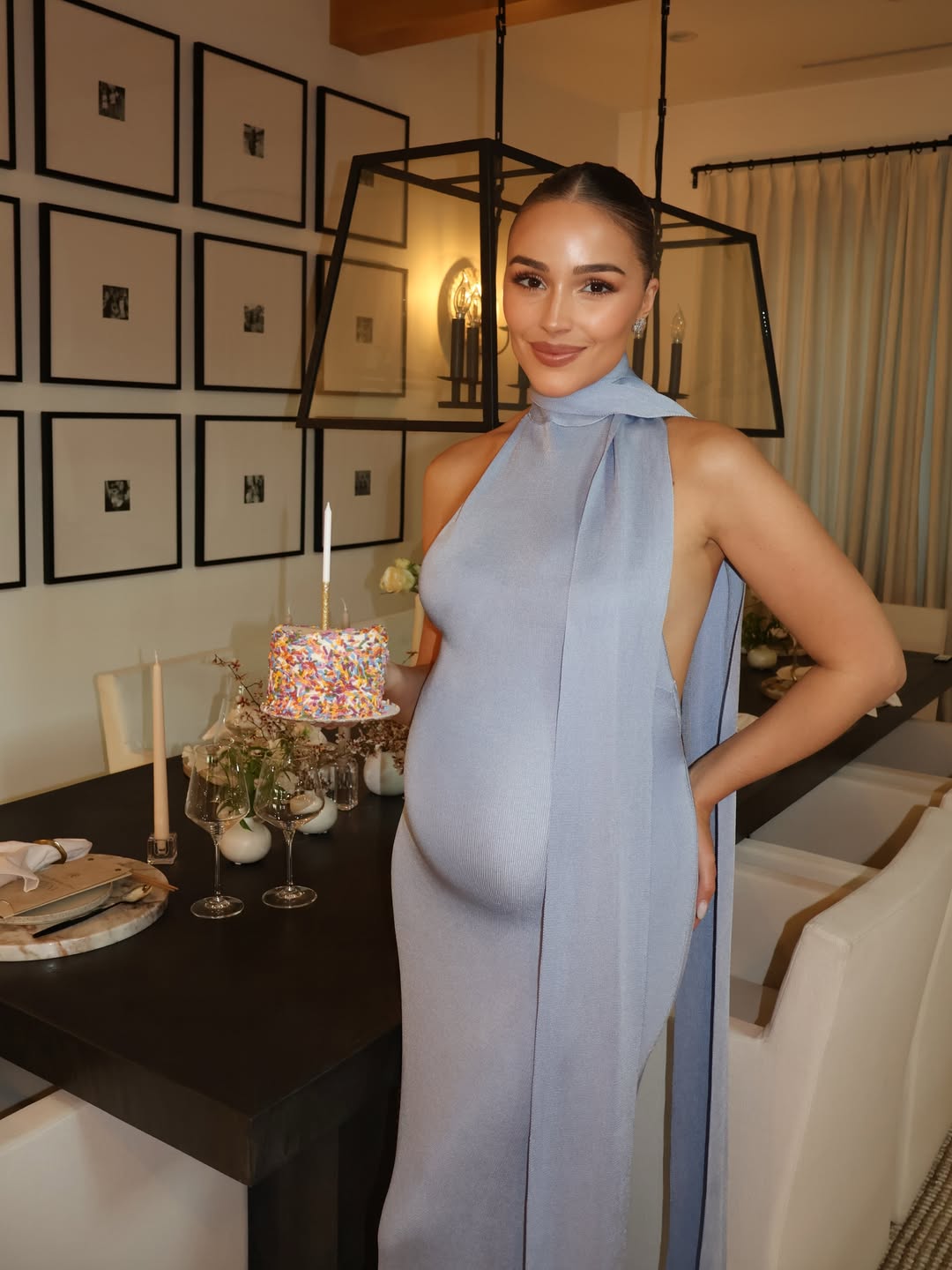 Pregnant Olivia Culpo puts her baby bump on display in cozy nighttime snap