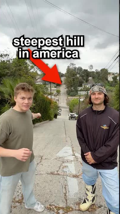 Epic bike jump on America's steepest hill!