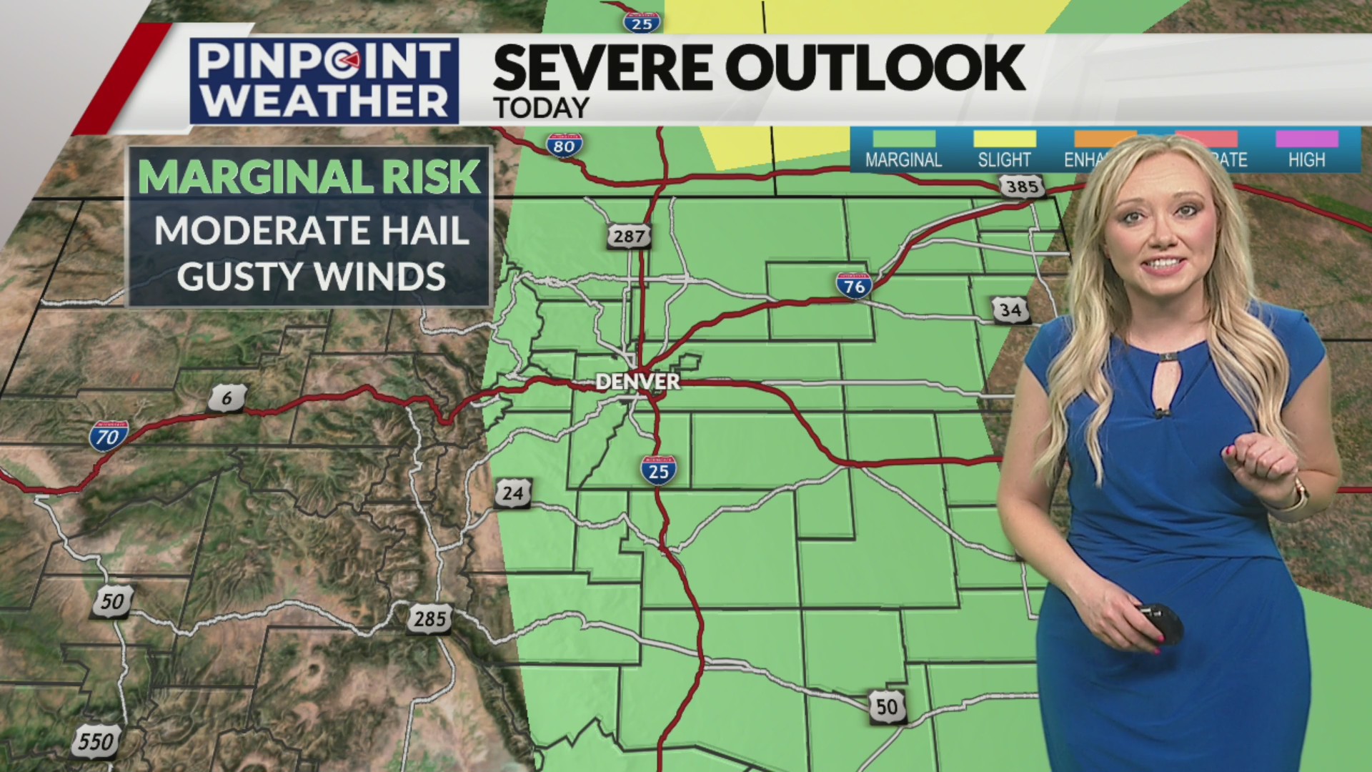 Denver weather: Marginal risk for severe weather Tuesday afternoon