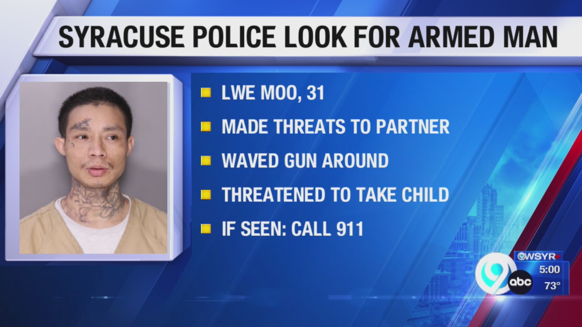 Syracuse Police looking for man armed with a gun