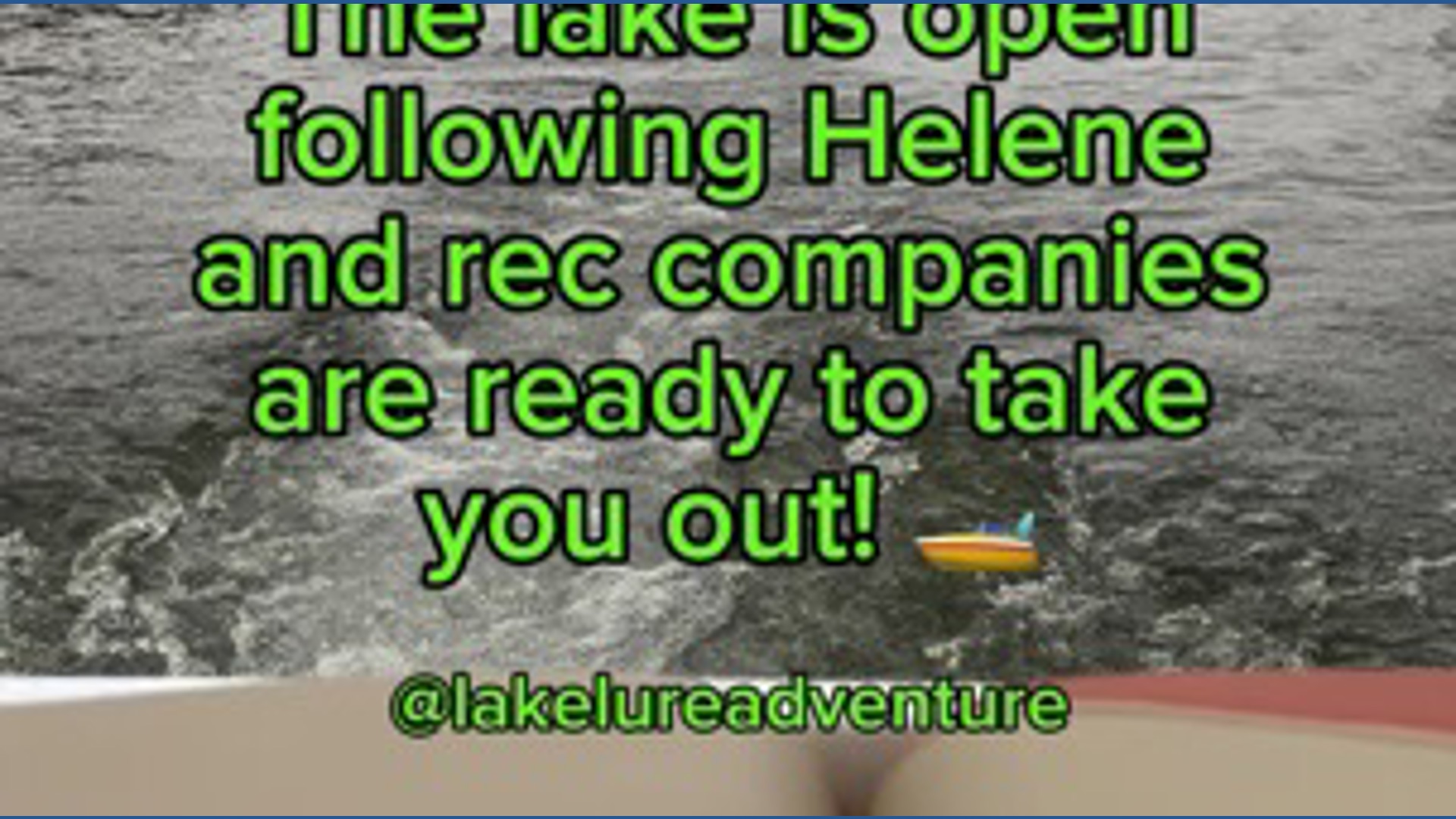News shoot BTS: Lake Lure is open following Helene
