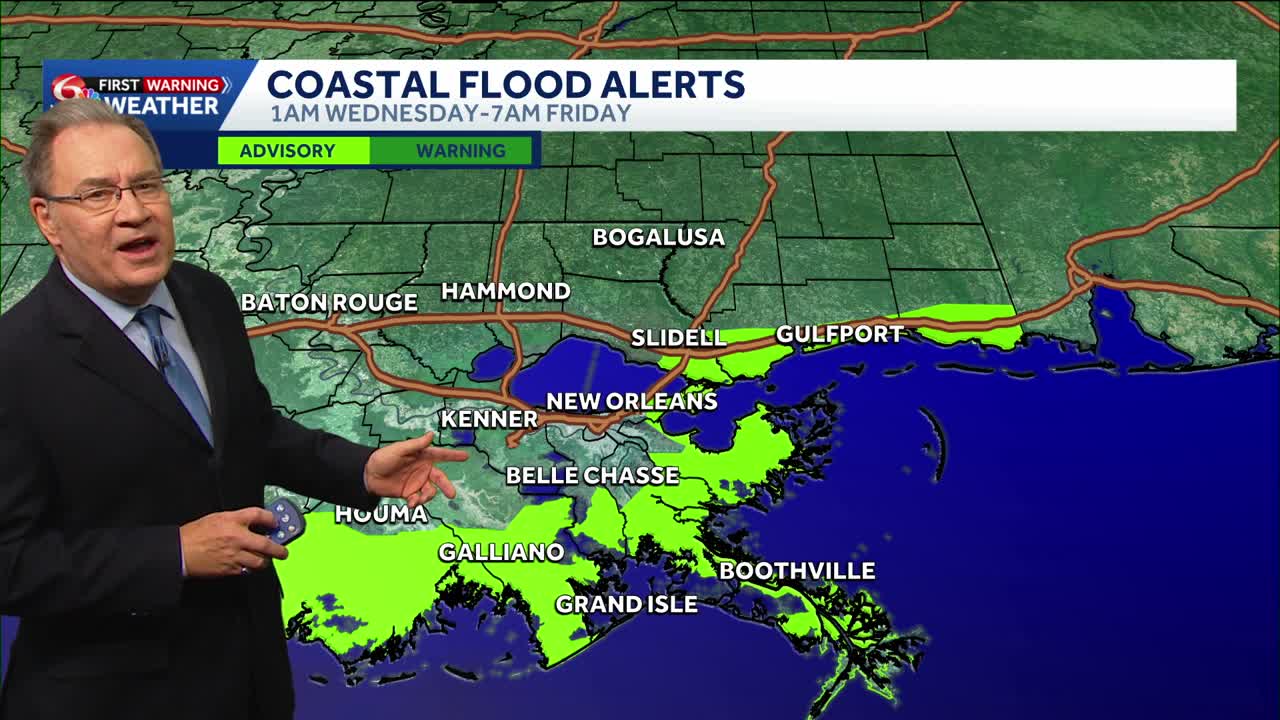 Impact Day Wednesday with heavy rains and coastal flooding possible