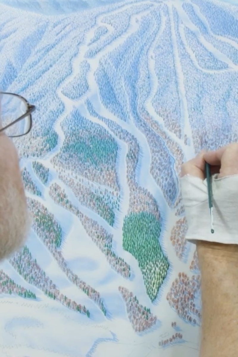 Pintando las montañas de esquí del mundo