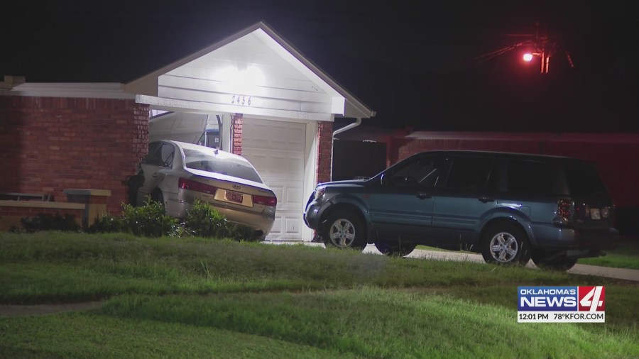 Authorities respond to SW OKC car crash into home, driver arrested