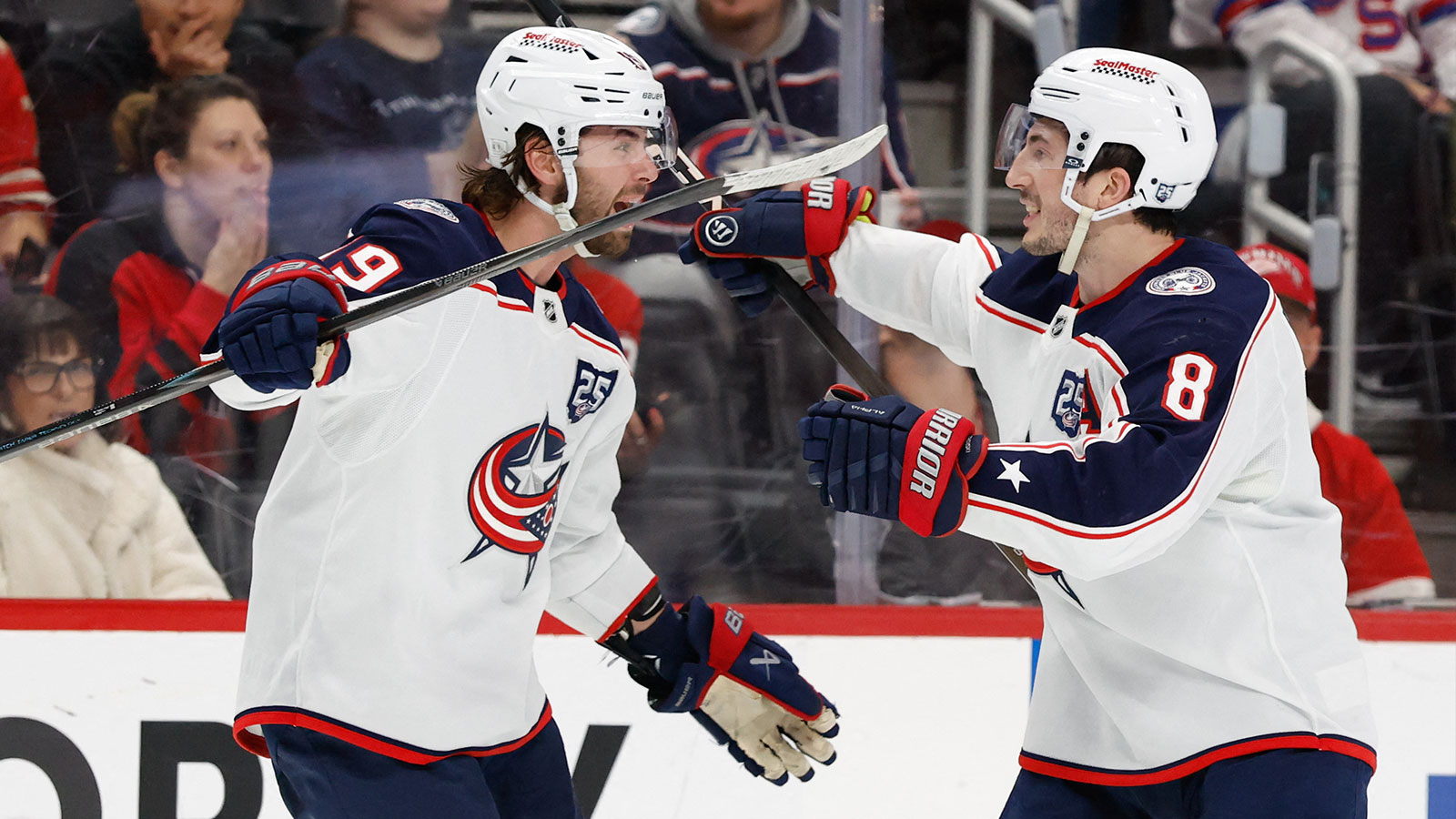 Blue Jackets defenseman Zach Werenski’s immediate reaction to winning ...