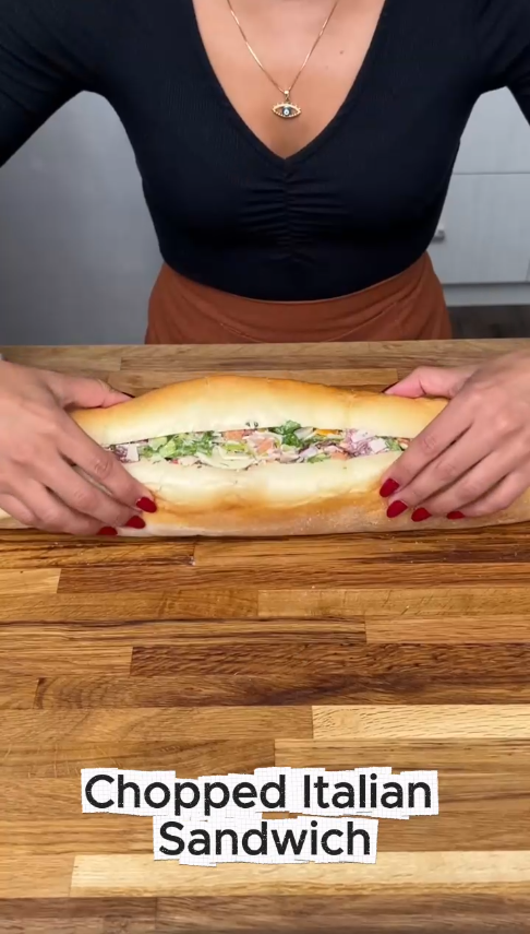 Chopped Italian sandwich with bold deli flavors